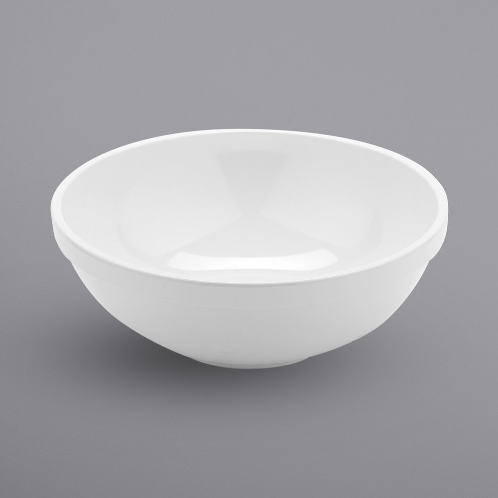 GET B-6000-W Settlement 60 oz. Ivory (American White) Melamine Bowl