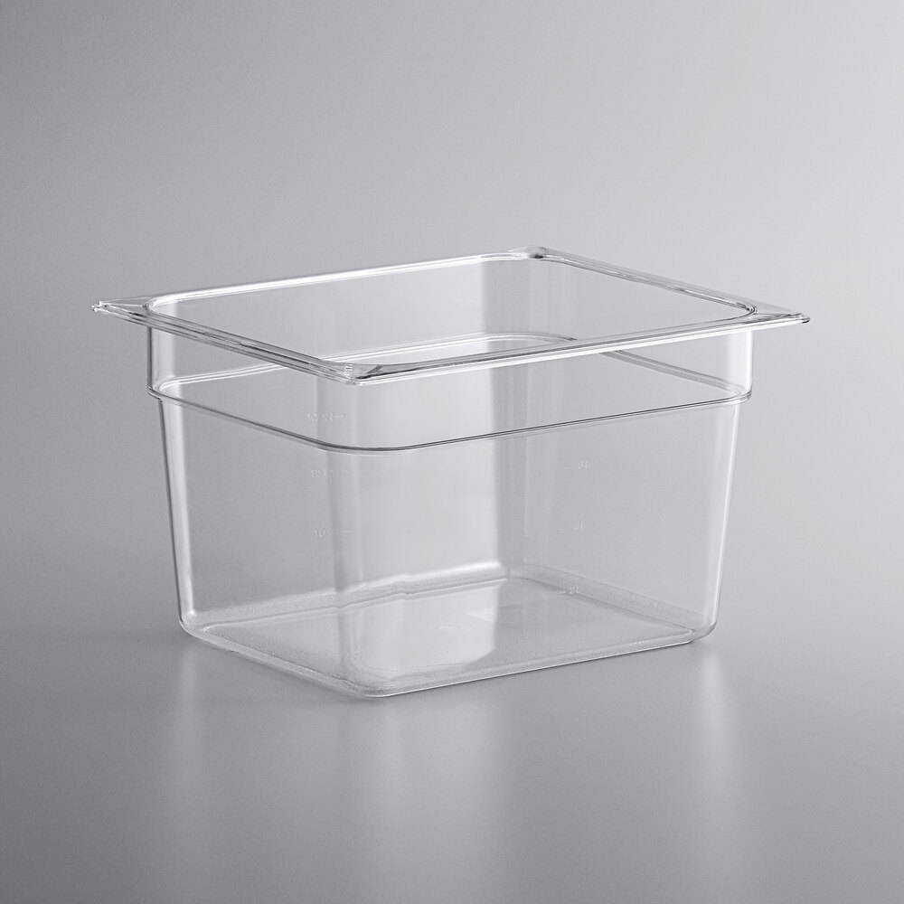 Vigor 1/2 Size Clear Polycarbonate Food Pan - 8" Deep