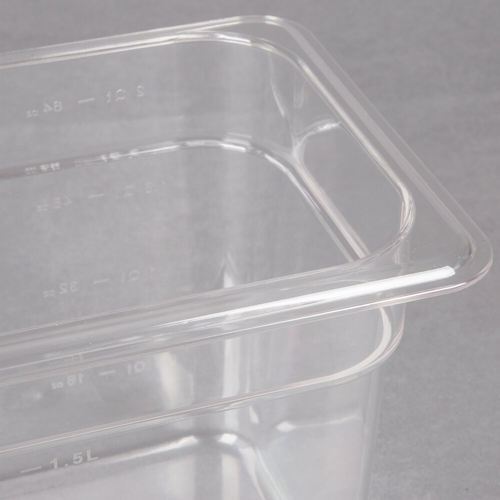 Vigor 1/6 Food Pan (Clear, Plastic) - 6" Deep
