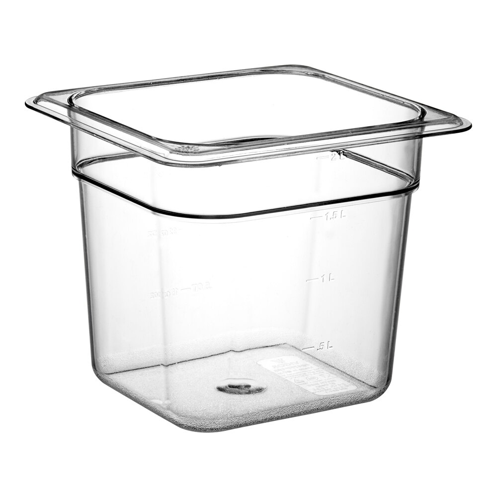 Vigor 1/6 Food Pan (Clear, Plastic) - 6" Deep
