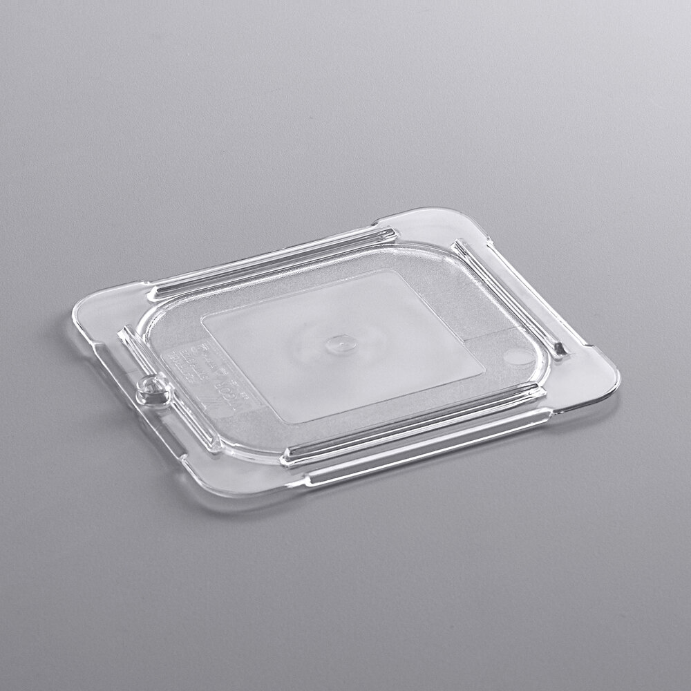 Vigor 1/6 Size Clear Polycarbonate Flat Food Pan Lid - 6/Case