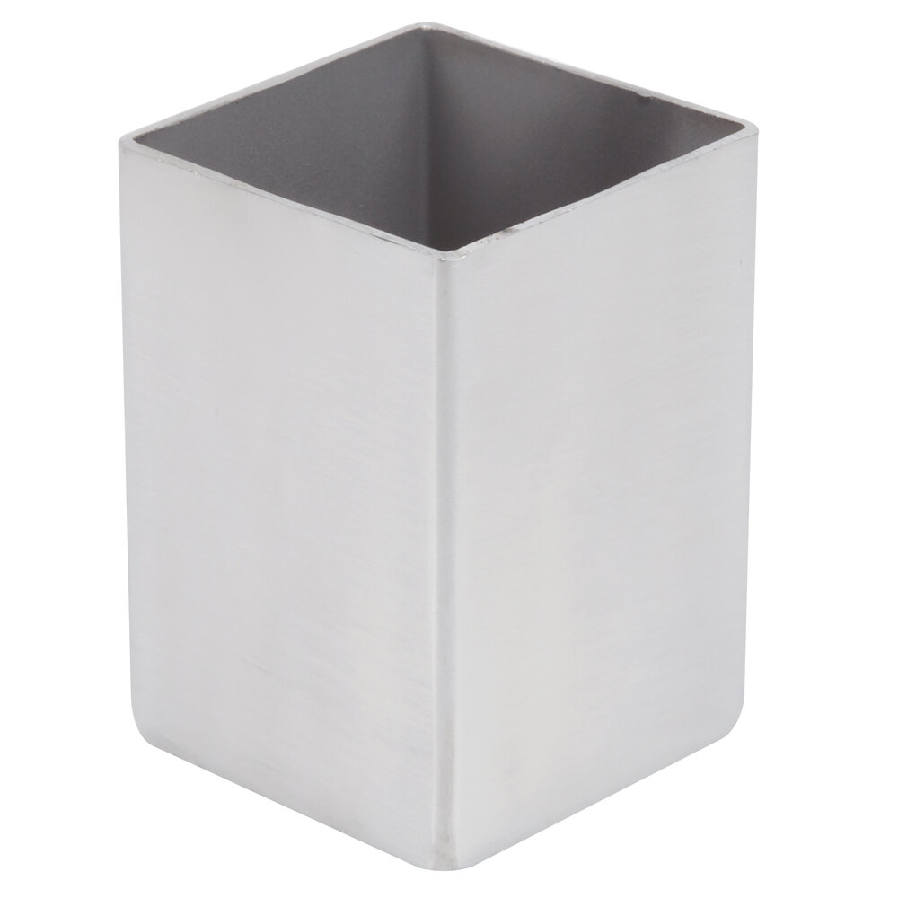 TableCraft 1156 2" x 2" Square Stainless Steel Sugar Caddy