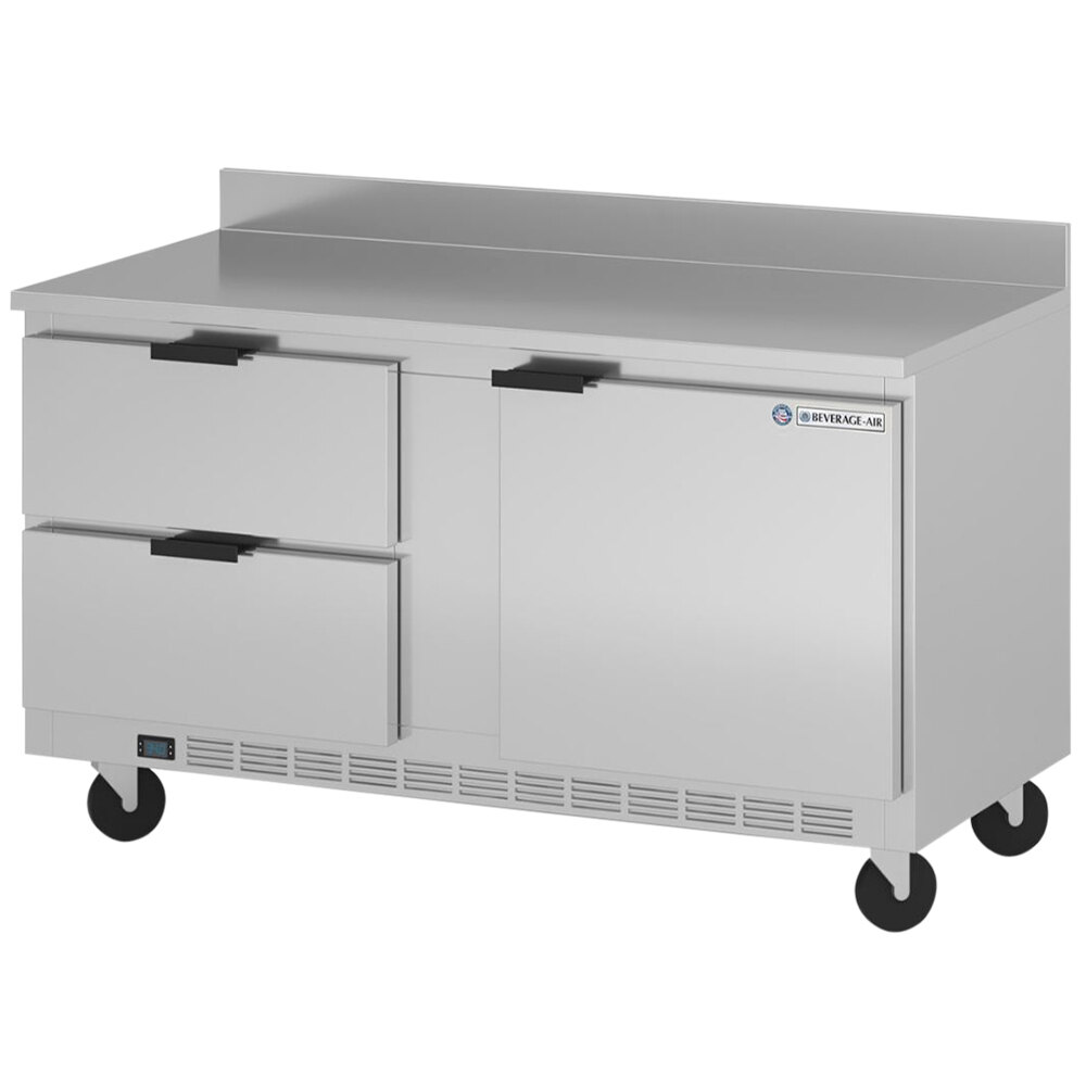 Beverage-Air WTFD60AHC-2-FIP 60" One Door Two Drawer Worktop Freezer ...