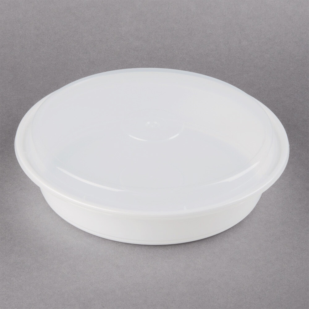 Pactiv Newspring NC948 48 oz. White VERSAtainer Round Microwavable ...