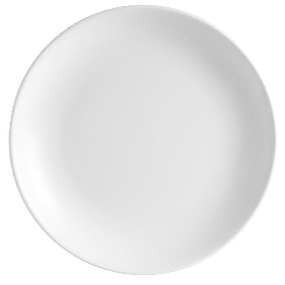 CAC COP-26 16" Coupe Plate Bright White Round Porcelain Plate - 4/Case