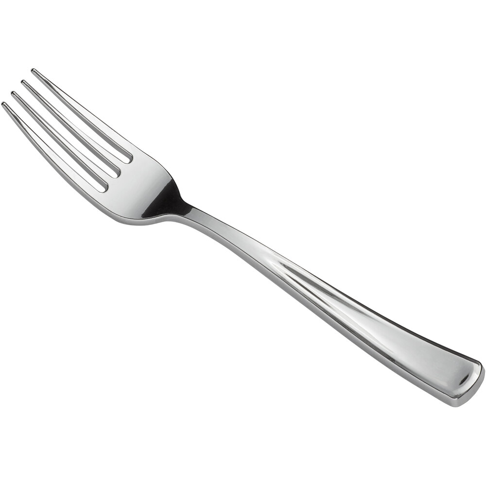 Visions Classic 7 1/4" Extra Heavy Weight Silver Plastic Fork - 600/Case
