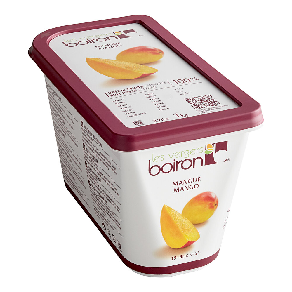 Les Vergers Boiron Mango 100% Fruit Puree - 2.2 lb. Container