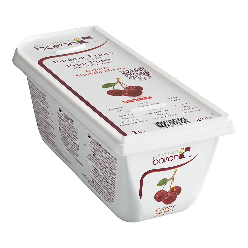 Les Vergers Boiron Morello Cherry 100% Fruit Puree 2.2 lb.
