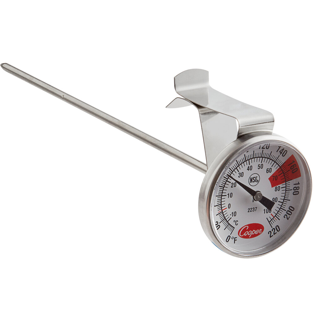 Cooper-Atkins 2237-04-8 7" Hot Beverage and Frothing Thermometer, 0-220 ...
