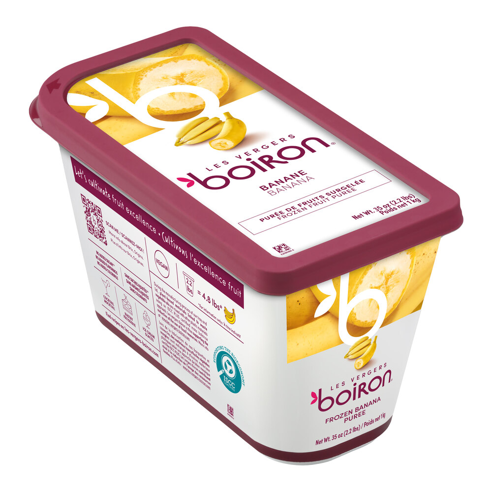 Les Vergers Boiron Banana 100% Fruit Puree 2.2 lb.