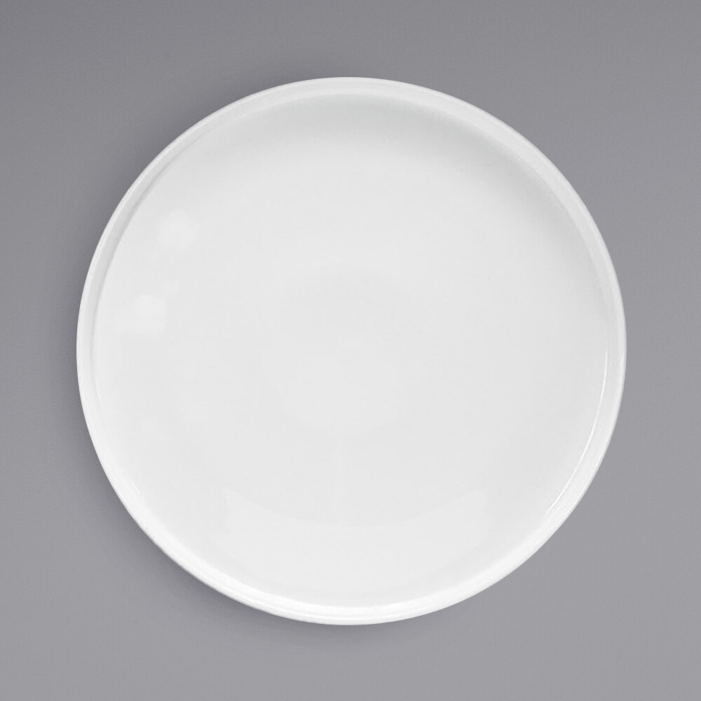 Front of the House Soho 10 3/4" Bright White Round Porcelain Plate with ...