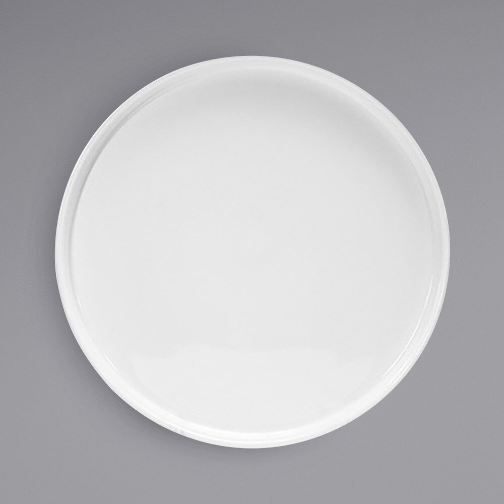 Front of the House Soho 9" Bright White Round Porcelain Plate with ...