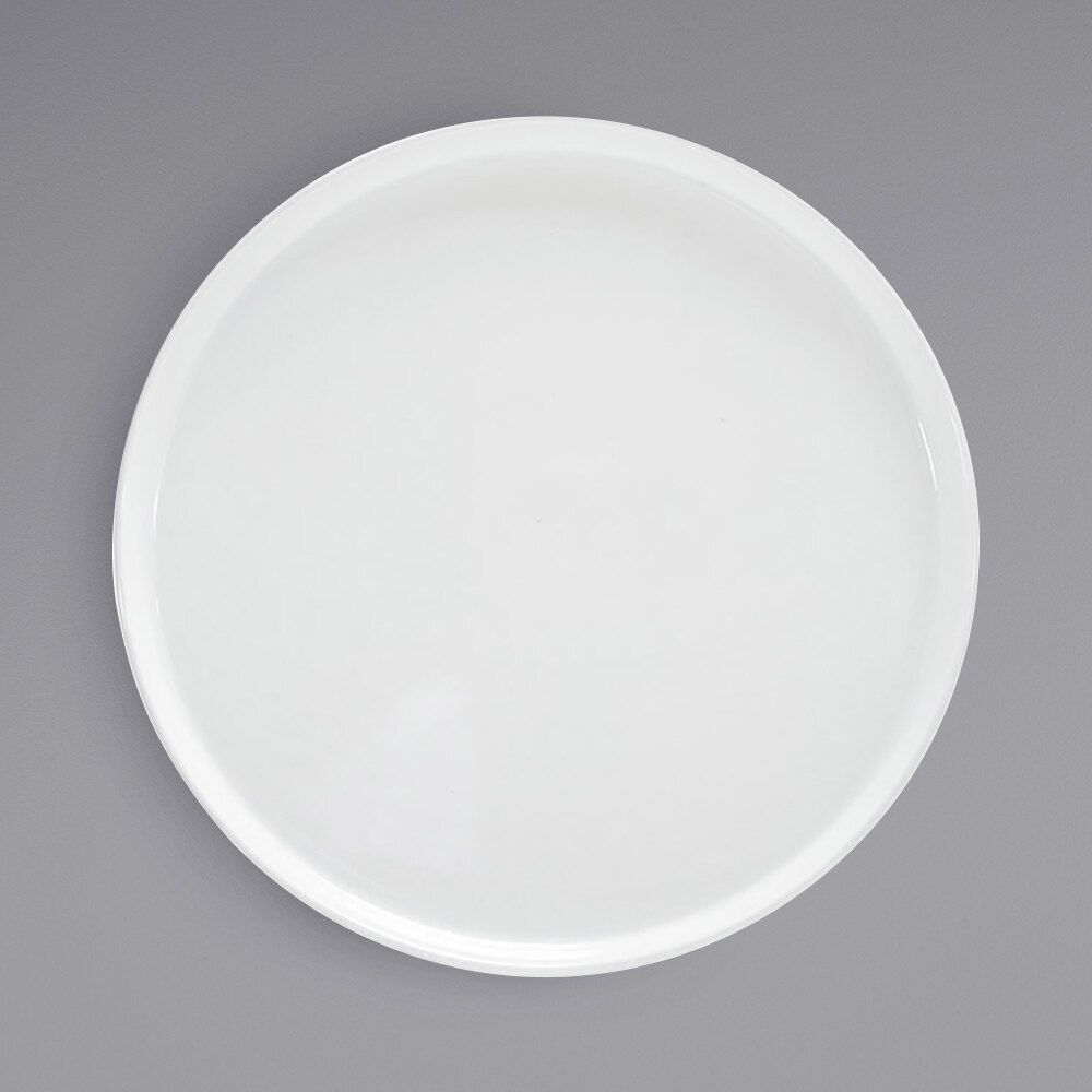 Front of the House Soho 14" Bright White Round Porcelain Platter with ...