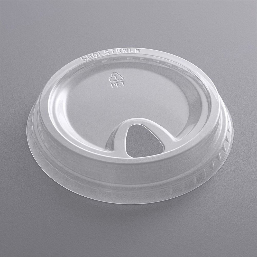Choice 9, 12, 16, 20, and 24 oz. Clear Sip-Through Lid with Extra-Wide ...