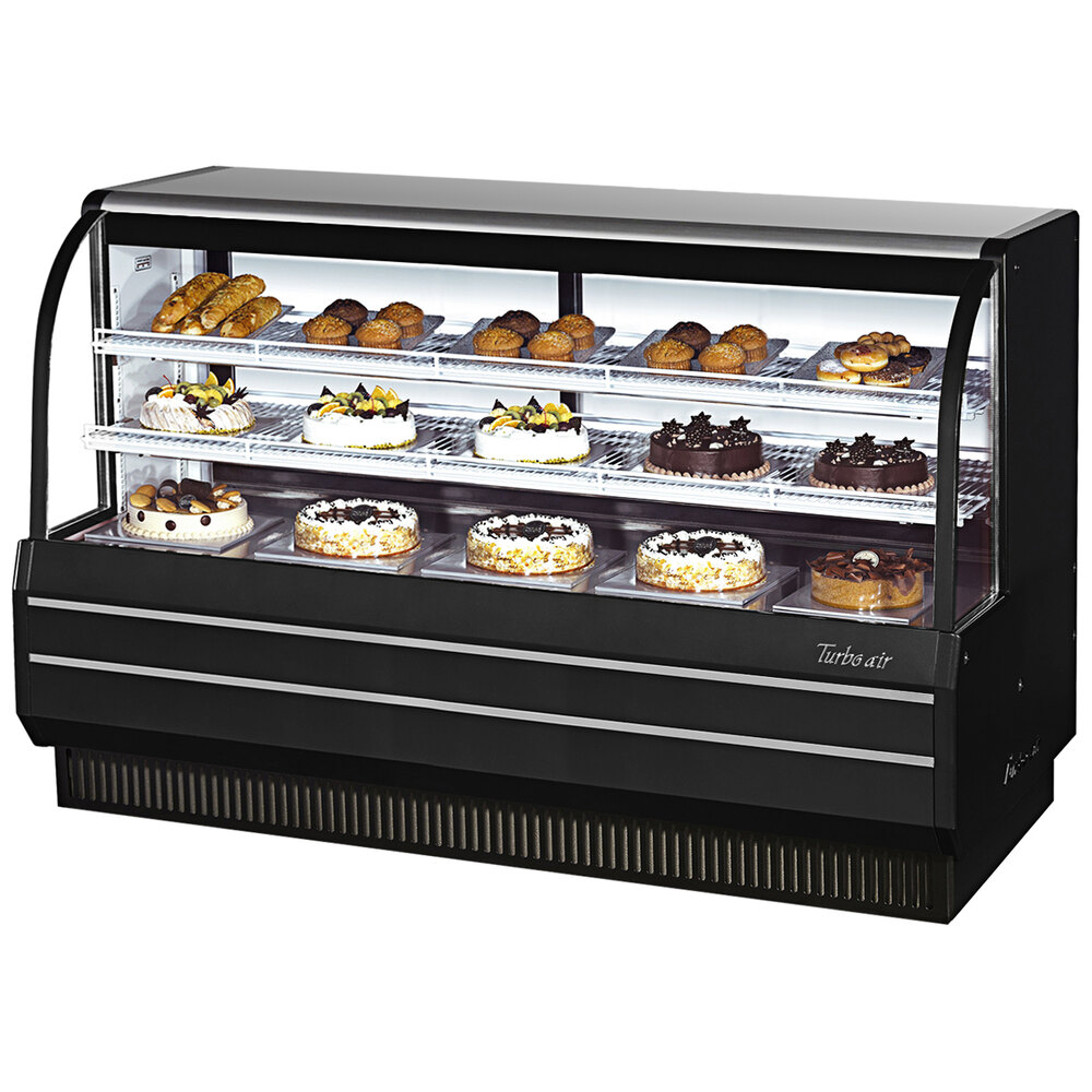 Turbo Air TCGB-72-B-N Black 72" Curved Glass Refrigerated Bakery ...
