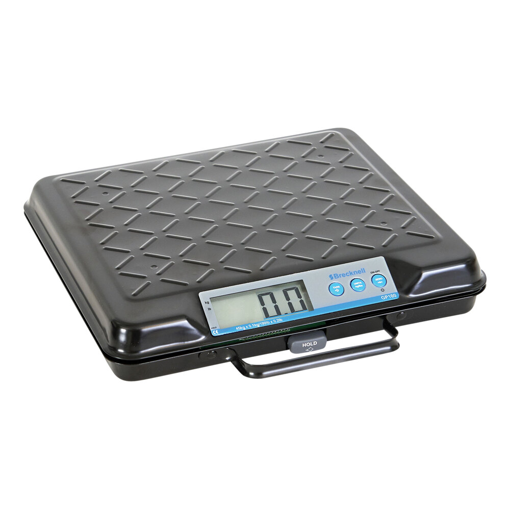 Brecknell GP100 100 lb. Black Portable Electric Utility Bench Scale ...