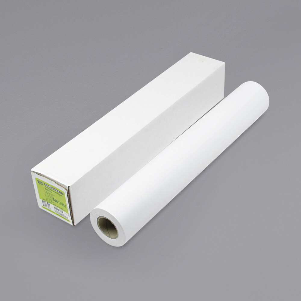 HP Inc. Q1396A DesignJet 150' x 24" White Roll of 4.2 Mil Universal ...