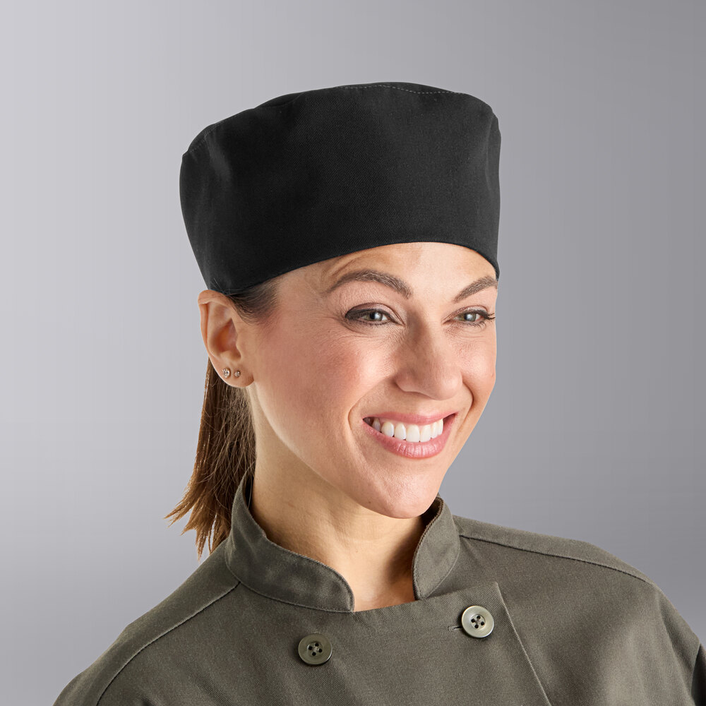 Uncommon Chef Black Customizable Chef Skull Cap / Pill Box Hat with ...