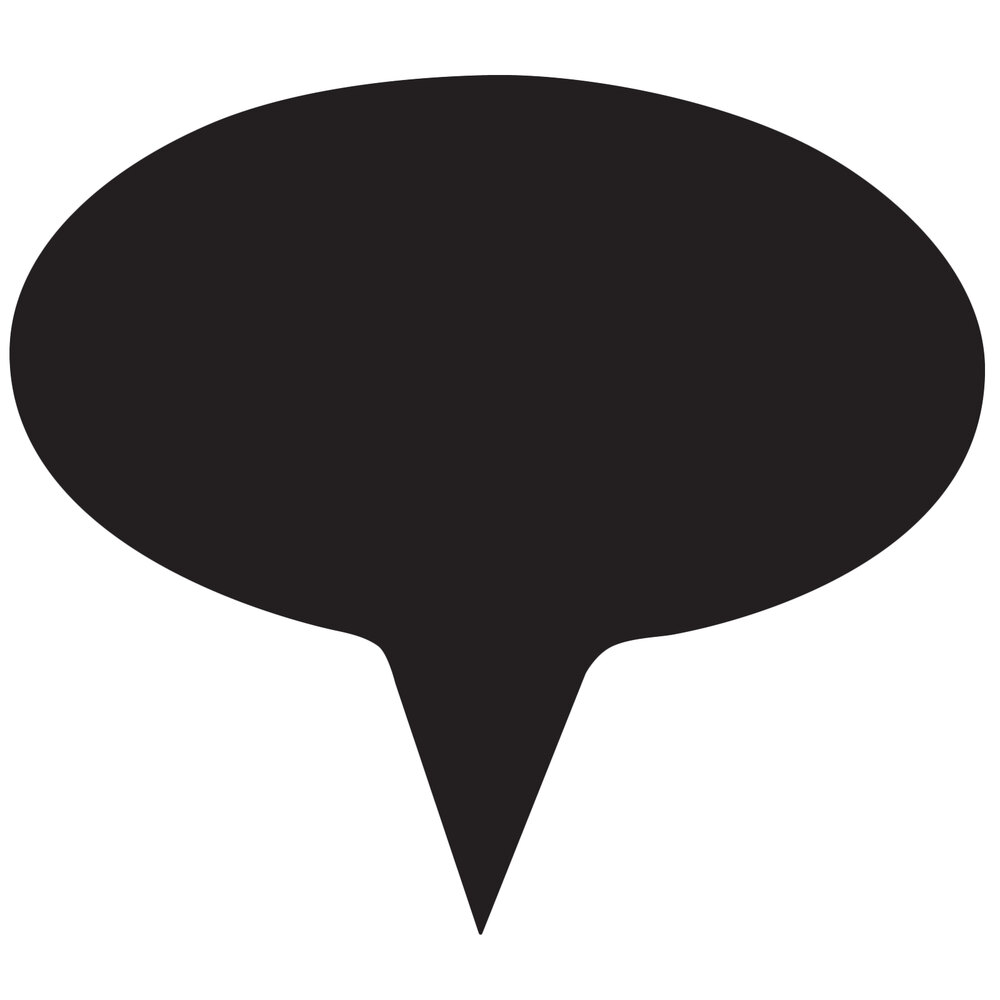Oval Chalkboard Deli Sign Spear 3 1/2" x 2 1/4" - 100/Pack
