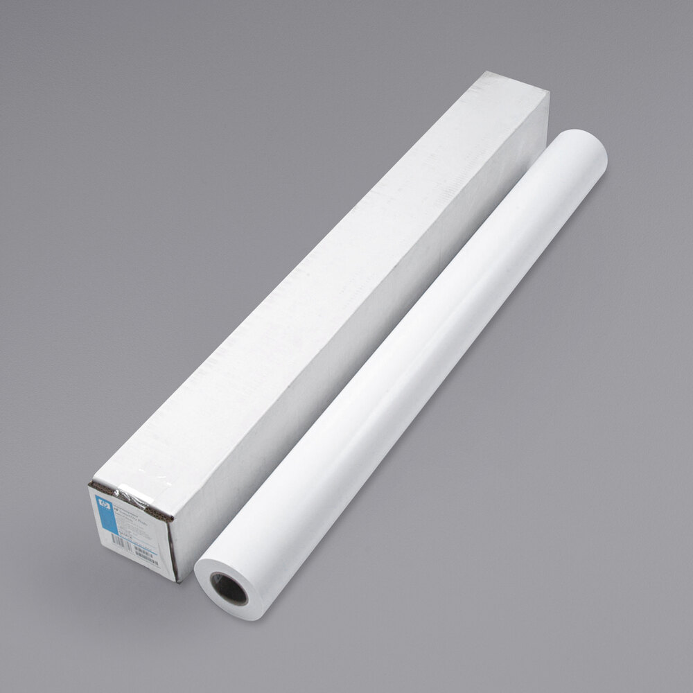 HP Inc. Q6581A DesignJet 100' x 42" Satin White Roll of 7 Mil Photo Paper