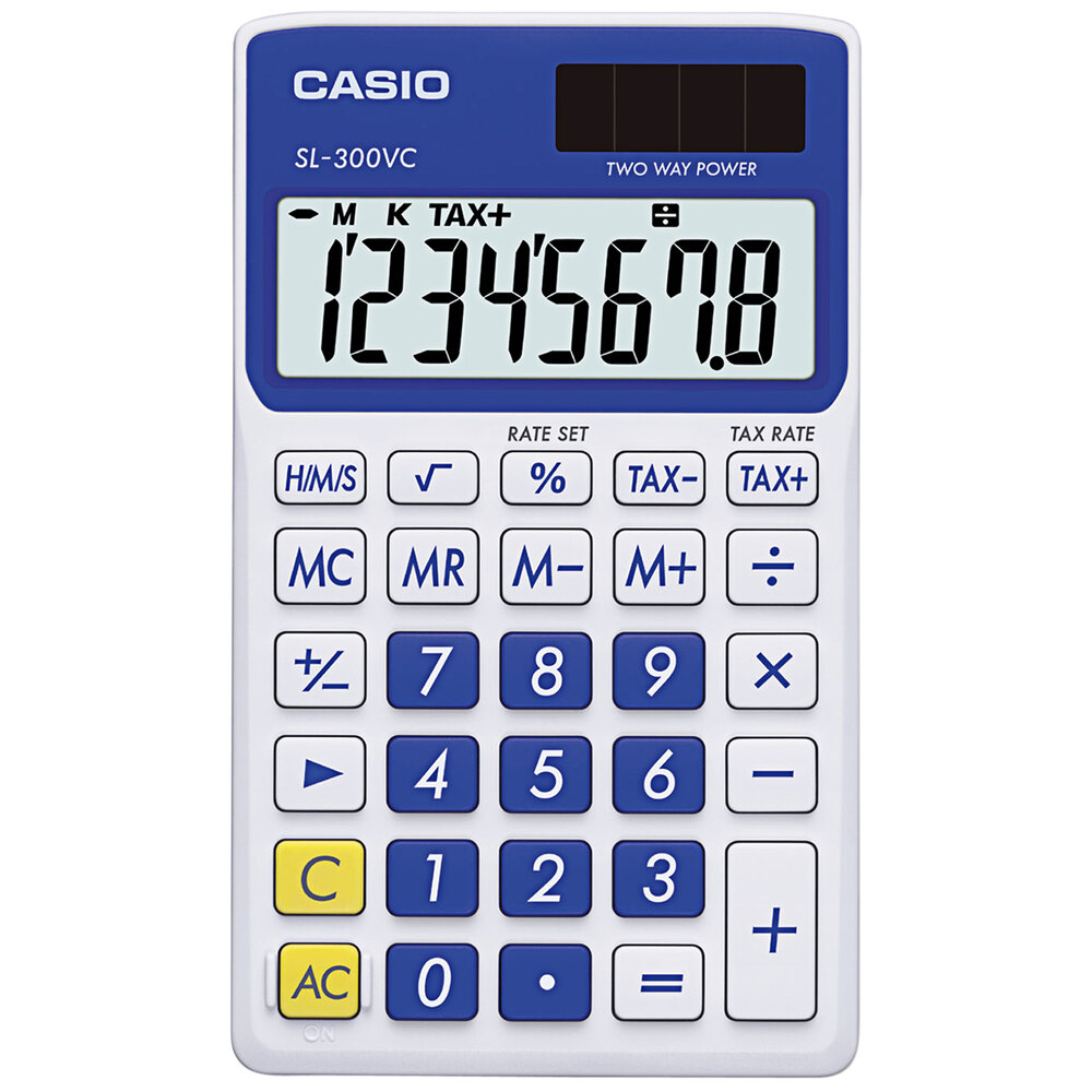 Casio SL300VCBE 8-Digit LCD Blue Handheld Calculator