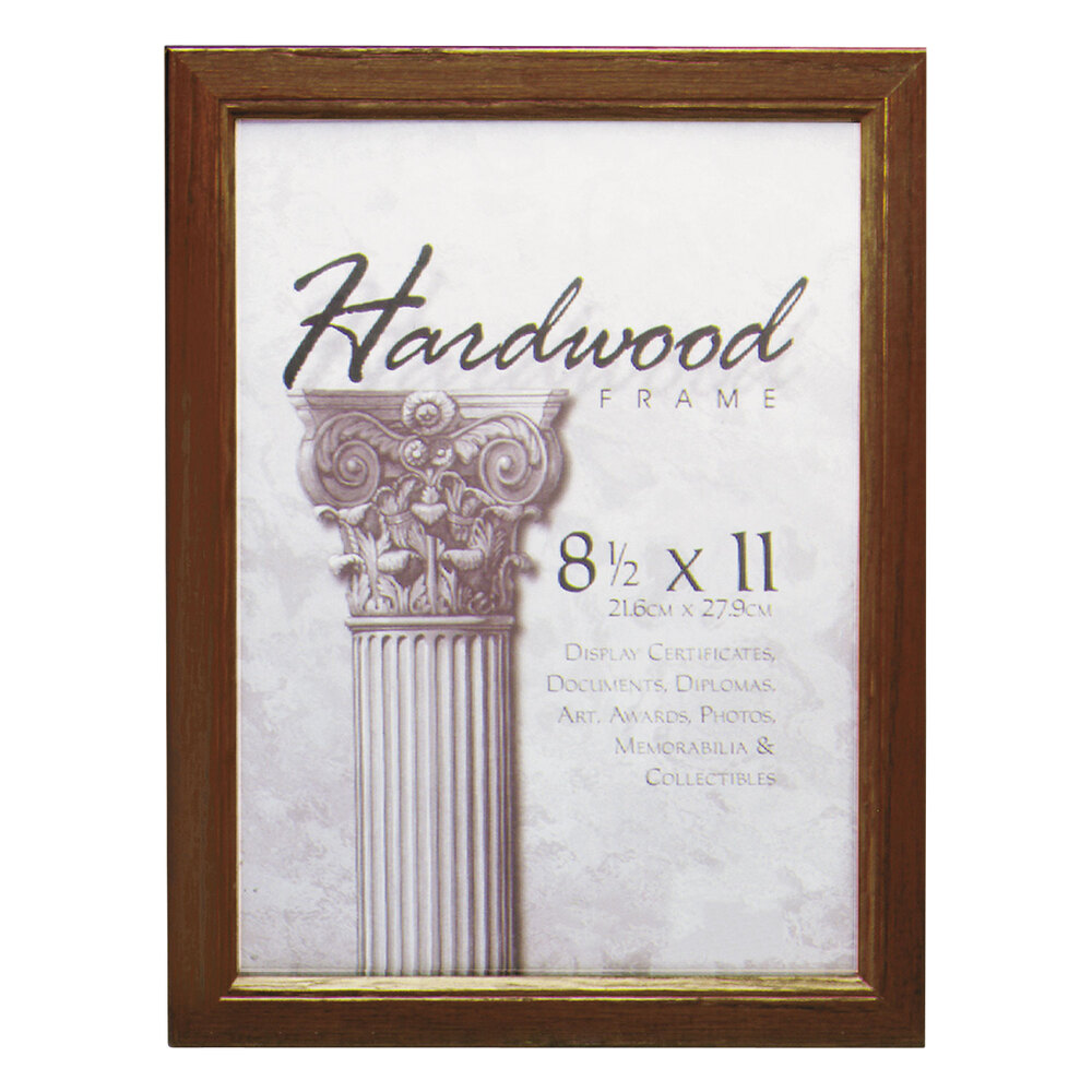 NuDell 15815 Solid Oak Hardwood 8 1/2" x 11" Walnut Document Frame
