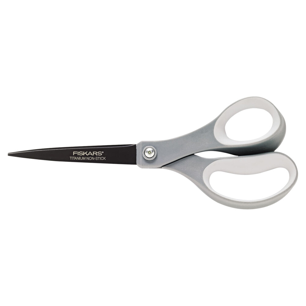 Fiskars 1541301001 8" Non-Stick Titanium Pointed Tip Office Scissors ...