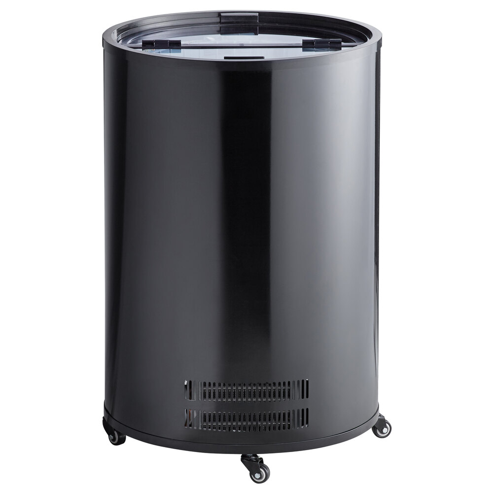 Galaxy BMF3-B Black Barrel Merchandiser Freezer - 2.5 cu. ft.