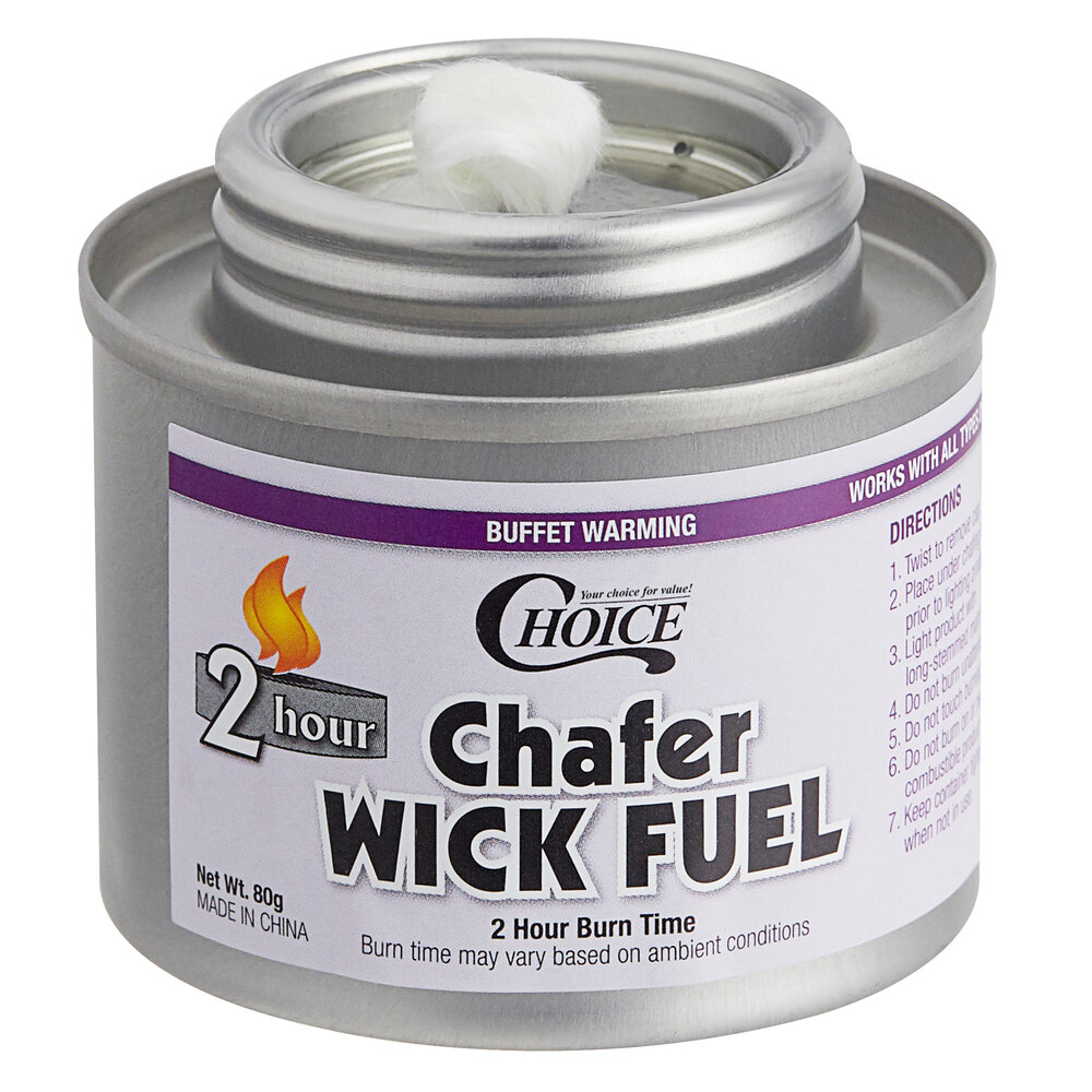 Choice 2 Hour Wick Chafing Dish Fuel with Safety Twist Cap - 24/Case