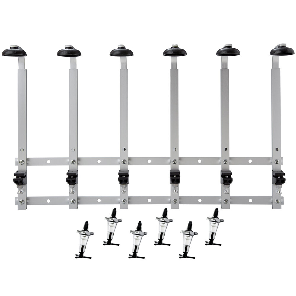 Precision Pours WM 7/8 oz MO Rack & Pour 0.875 oz. Wall Mount 6 Bottle ...