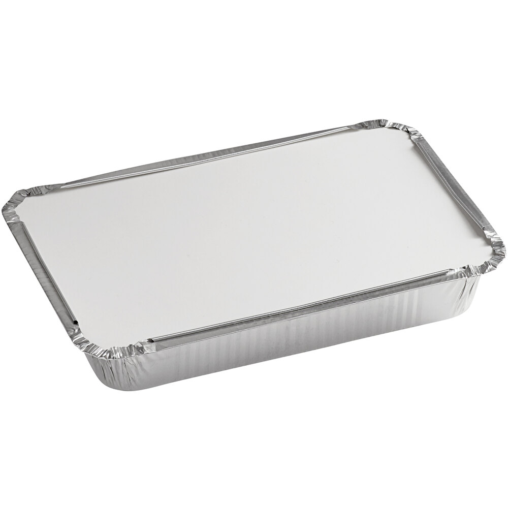Choice 1.5 lb. Shallow Oblong Foil Take-Out Container with Board Lid ...