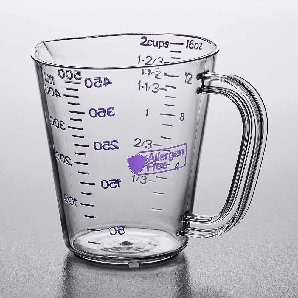 Carlisle 43142AF07 1 Pint (2 Cups) Purple Allergen Free Polycarbonate ...
