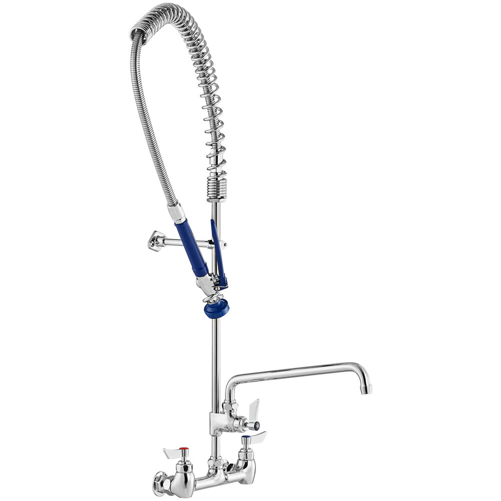 Waterloo 1.15 GPM Wall-Mounted Pre-Rinse Faucet with 8" Centers and 14 ...