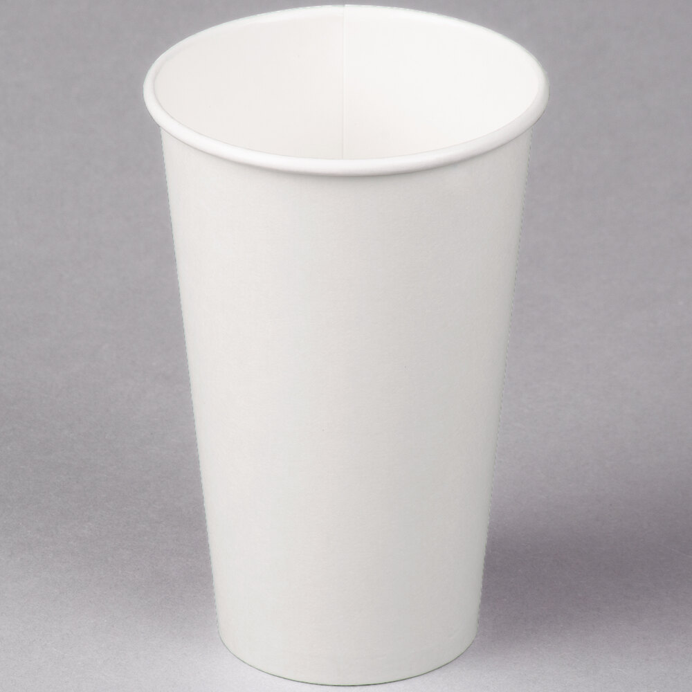 Solo White Poly Paper Hot Cup (16 oz.): WebstaurantStore