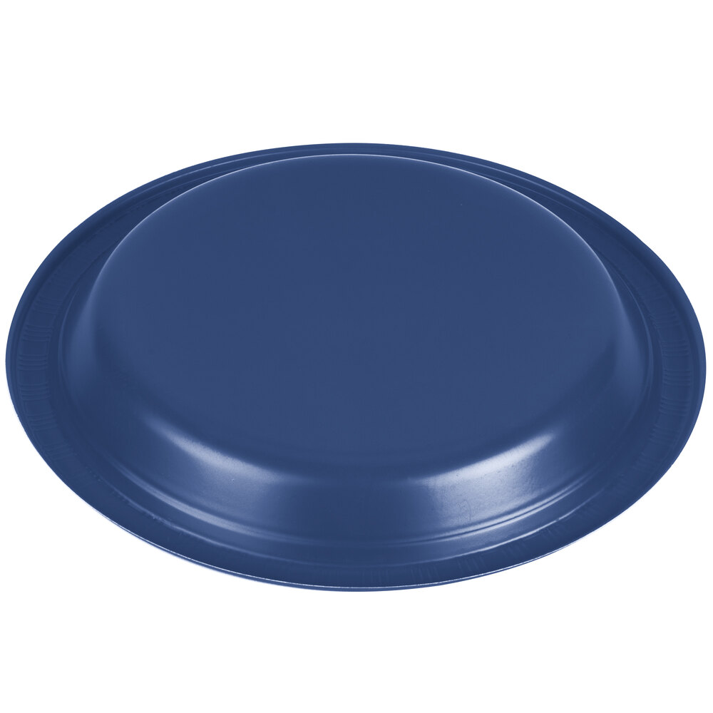 Creative Converting 28113731 10" Navy Blue Plastic Plate - 20/Pack