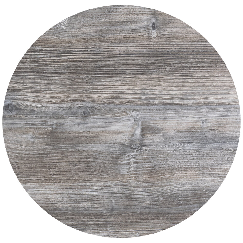 BFM Seating Tribeca 36" Round Driftwood Composite Laminate Outdoor ...