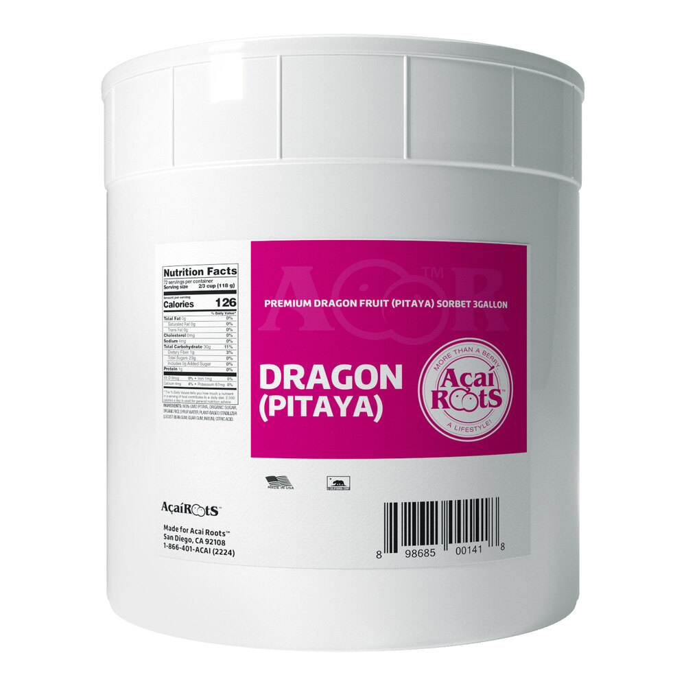 Acai Roots Pitaya Dragon Fruit Sorbet (3 Gallons)