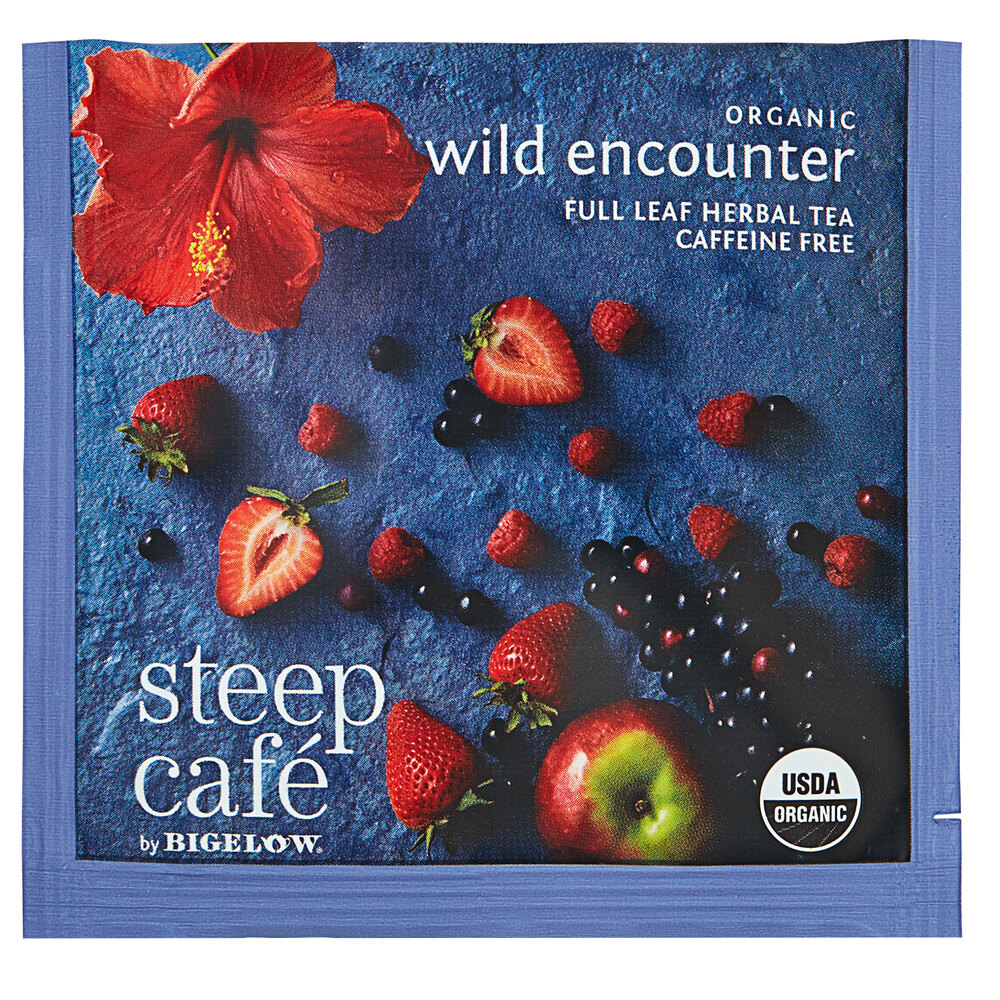 Steep Cafe By Bigelow Organic Wildberry Hibiscus Herbal Tea Pyramid ...