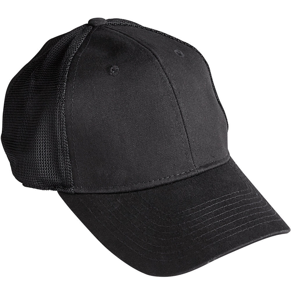 National Patrol Customizable 6-Panel Black Cap with Mesh Back, Moisture ...