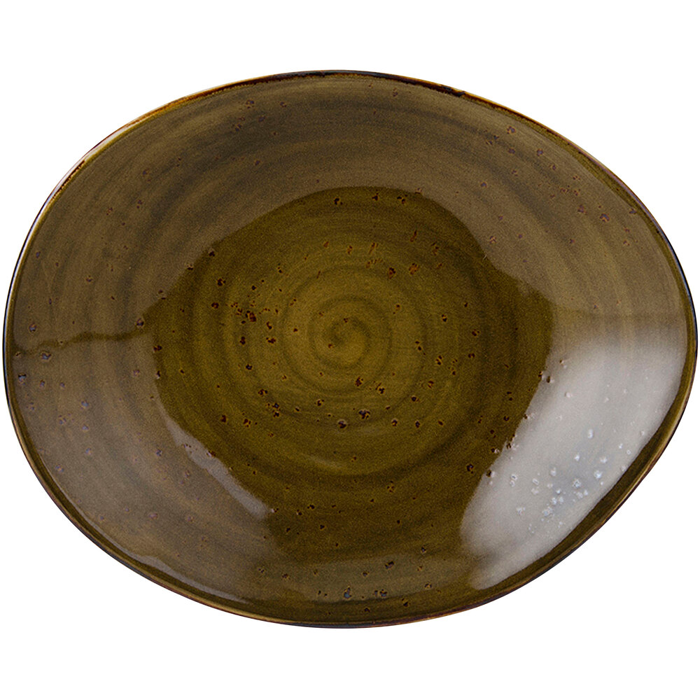 Tuxton GGW-652 TuxTrendz Artisan Geode Walnut 12" x 9 3/4" China ...