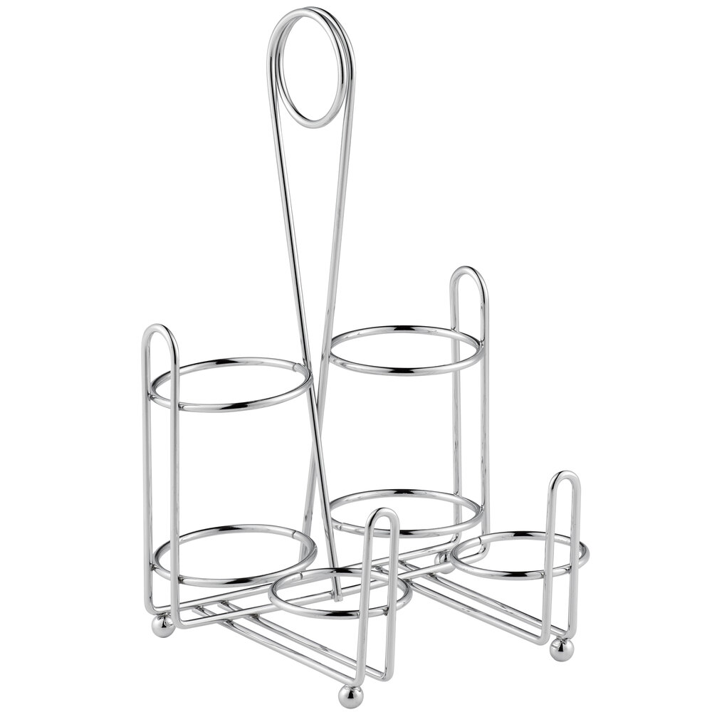 Tablecraft 594C Chrome Plated Wire Combination Condiment Rack 5 1 4 tablecraft-594c-chrome-plated-wire-combination-condiment-rack-5-1-4