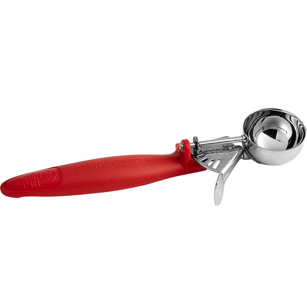 Hamilton Beach 80-24 #24 Red Thumb Press Disher with Ergonomic Handle ...