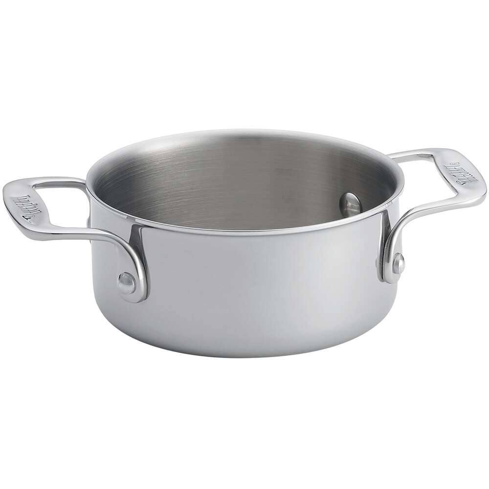 TableCraft CW2052 16 oz. Round Mini Stainless Steel Casserole Dish with ...