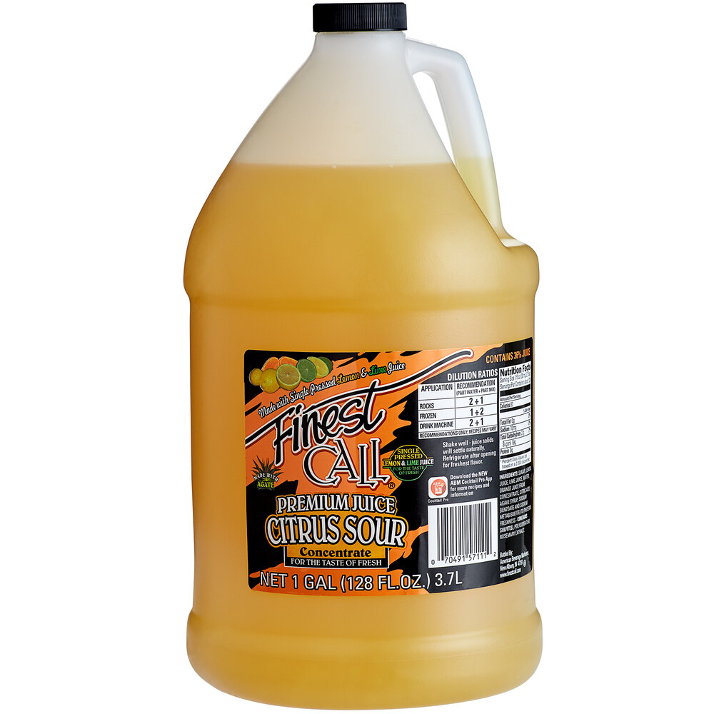 Finest Call 1 Gallon Citrus Sour Mix Concentrate