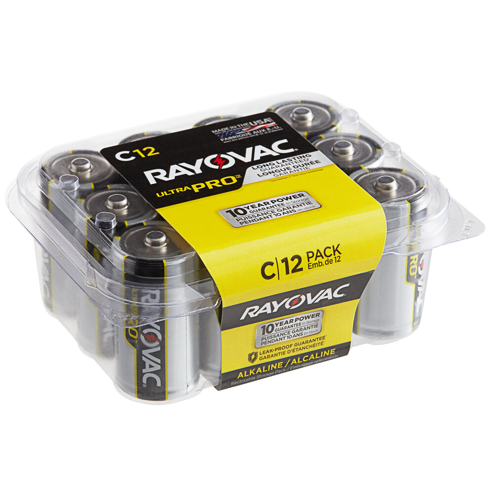 Rayovac ALC-12PPJ Ultra Pro Industrial C Alkaline Batteries - 12/Pack