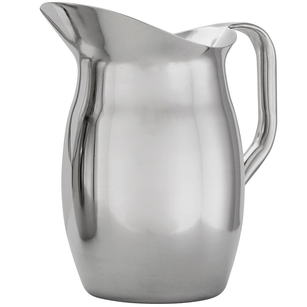 American Metalcraft BPG67 68 oz. Stainless Steel Bell Pitcher with Ice ...