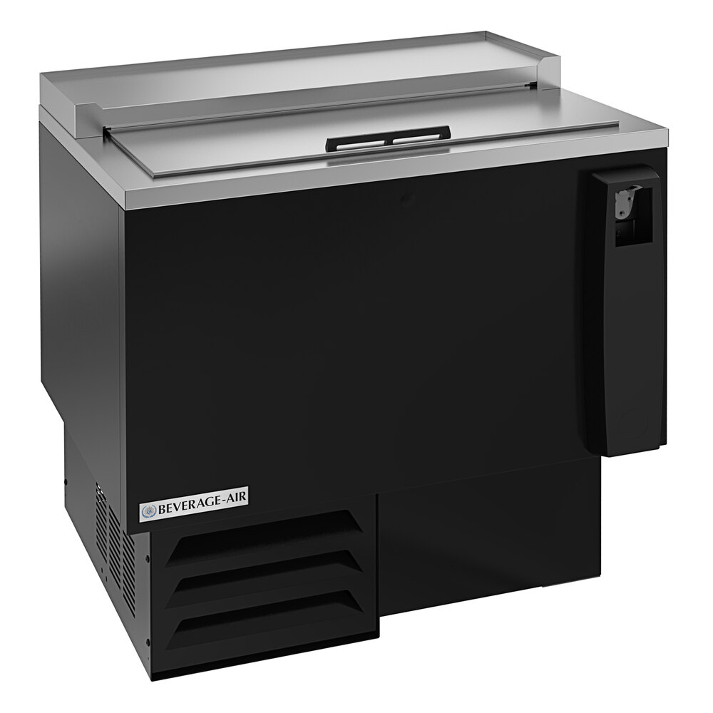 Beverage-Air SF34HC-B 34" Black Shallow Well Bottle Cooler