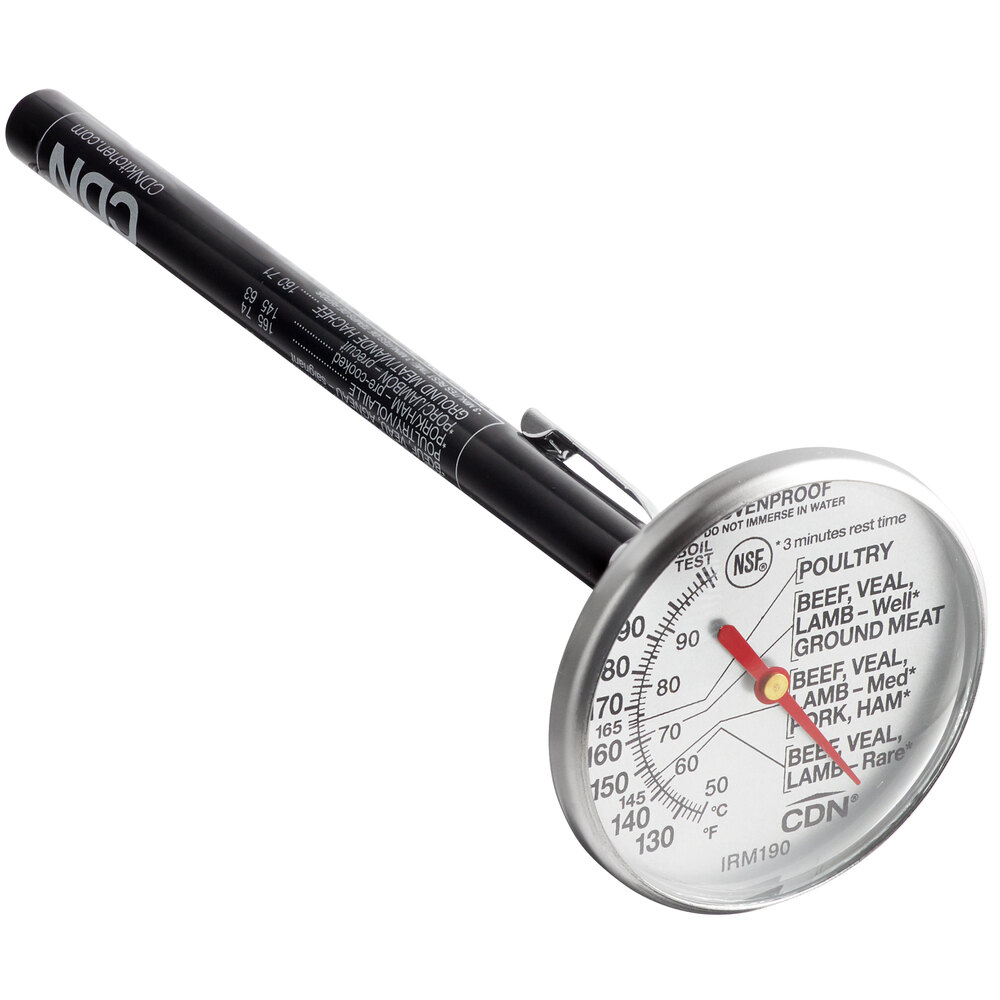 CDN IRM190 ProAccurate Insta-Read 5" Probe Dial Meat Thermometer
