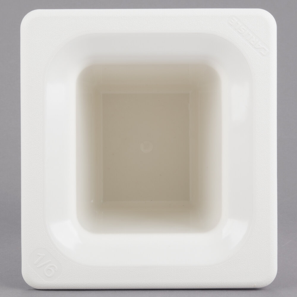 Carlisle CM110402 Coldmaster 1/6 Size White Cold ABS Plastic Food Pan ...