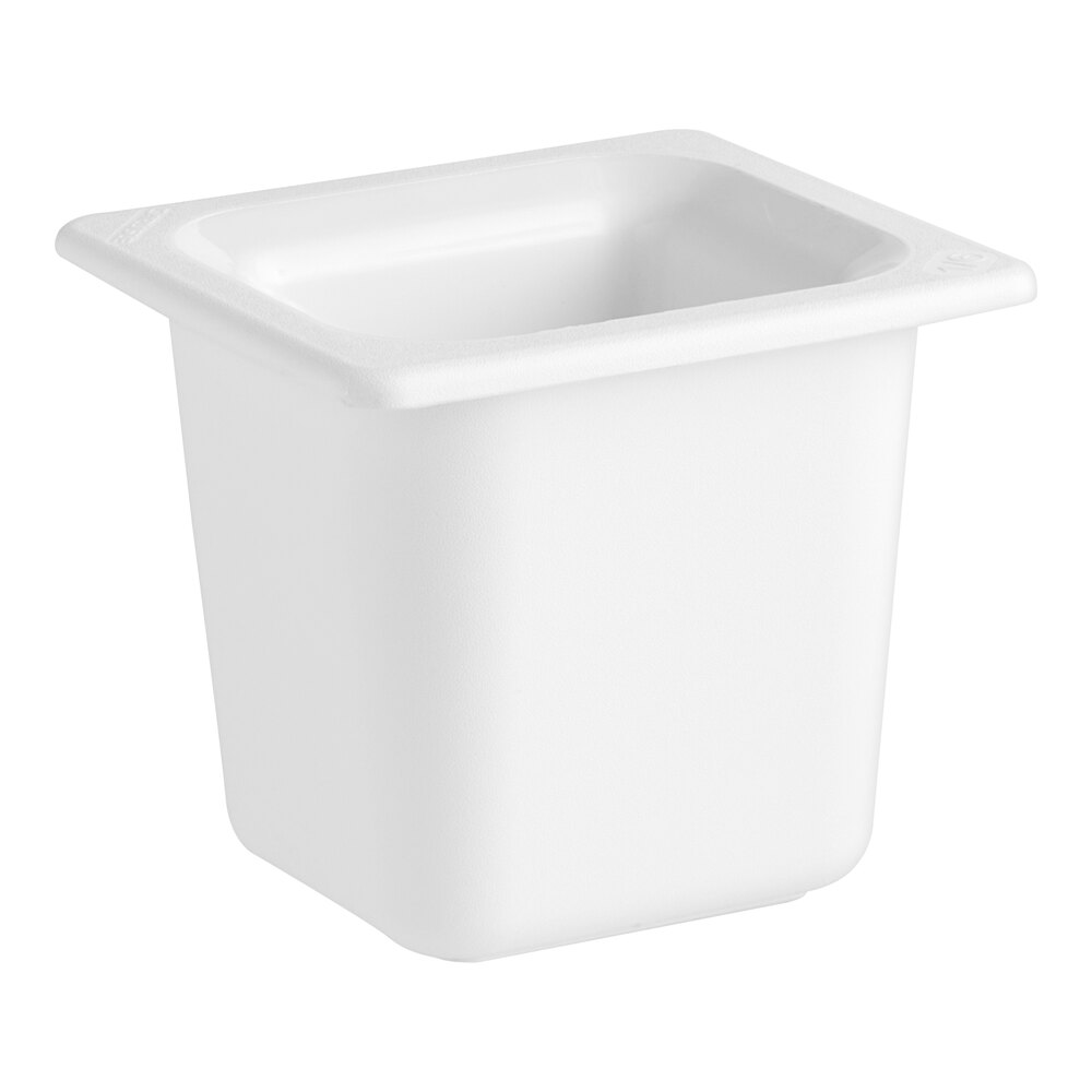 Carlisle CM110402 Coldmaster 1/6 Size White Cold ABS Plastic Food Pan ...